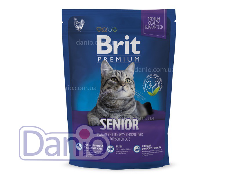 Brit Сухой корм Brit Premium Cat Senior 300 г для пожилых кошек, цена ...